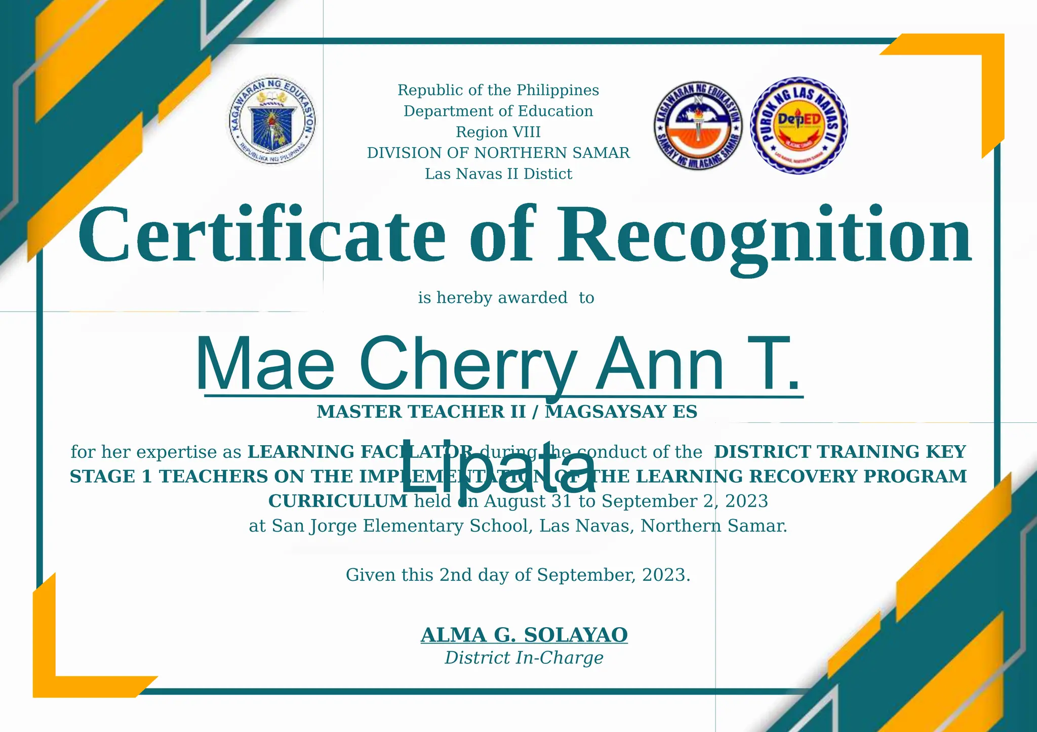 Seminar Certificates Training Participants | PPTX