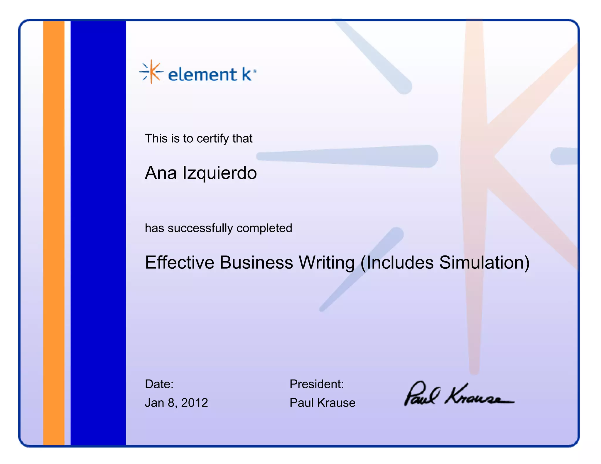 Certificate effective business writing | PDF