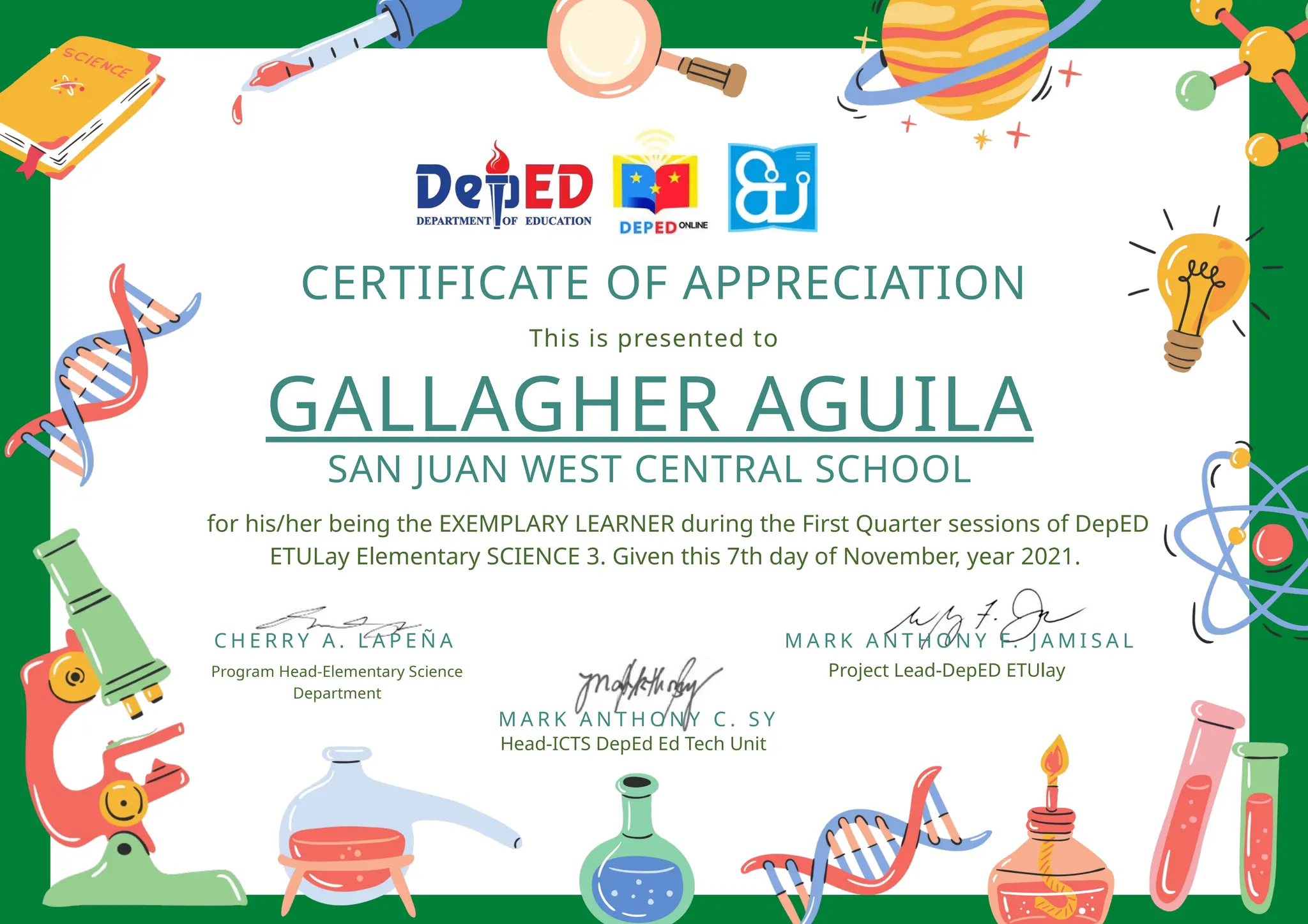 CERTIFICATE=-ELEMentary Section DEPT.pptx