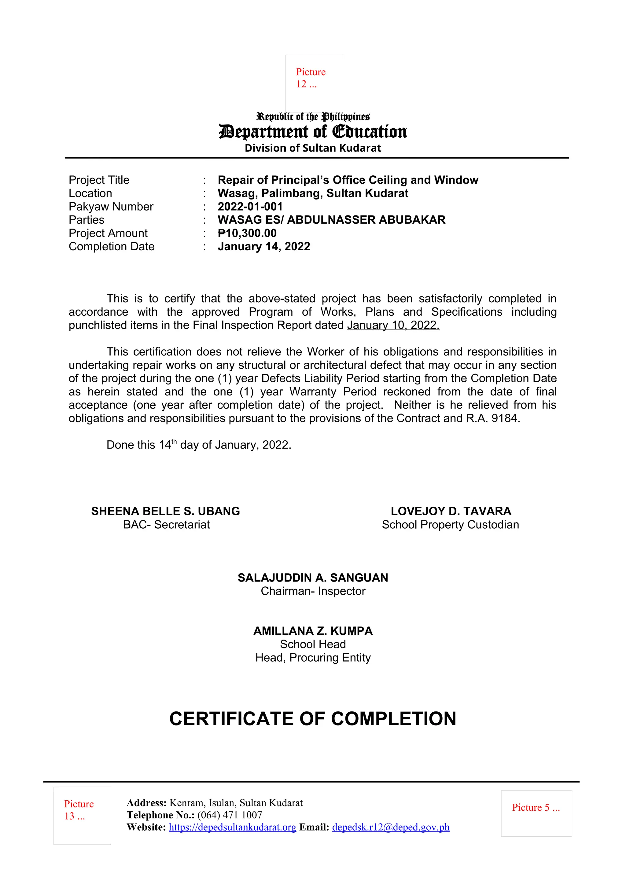 CERTIFICATE-OF-COMPLETION CERTIFICATE OF COMPLETION | DOCX
