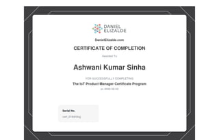 Certificate of-completion-for-the-iot-product-manager-certificate-program | PPT