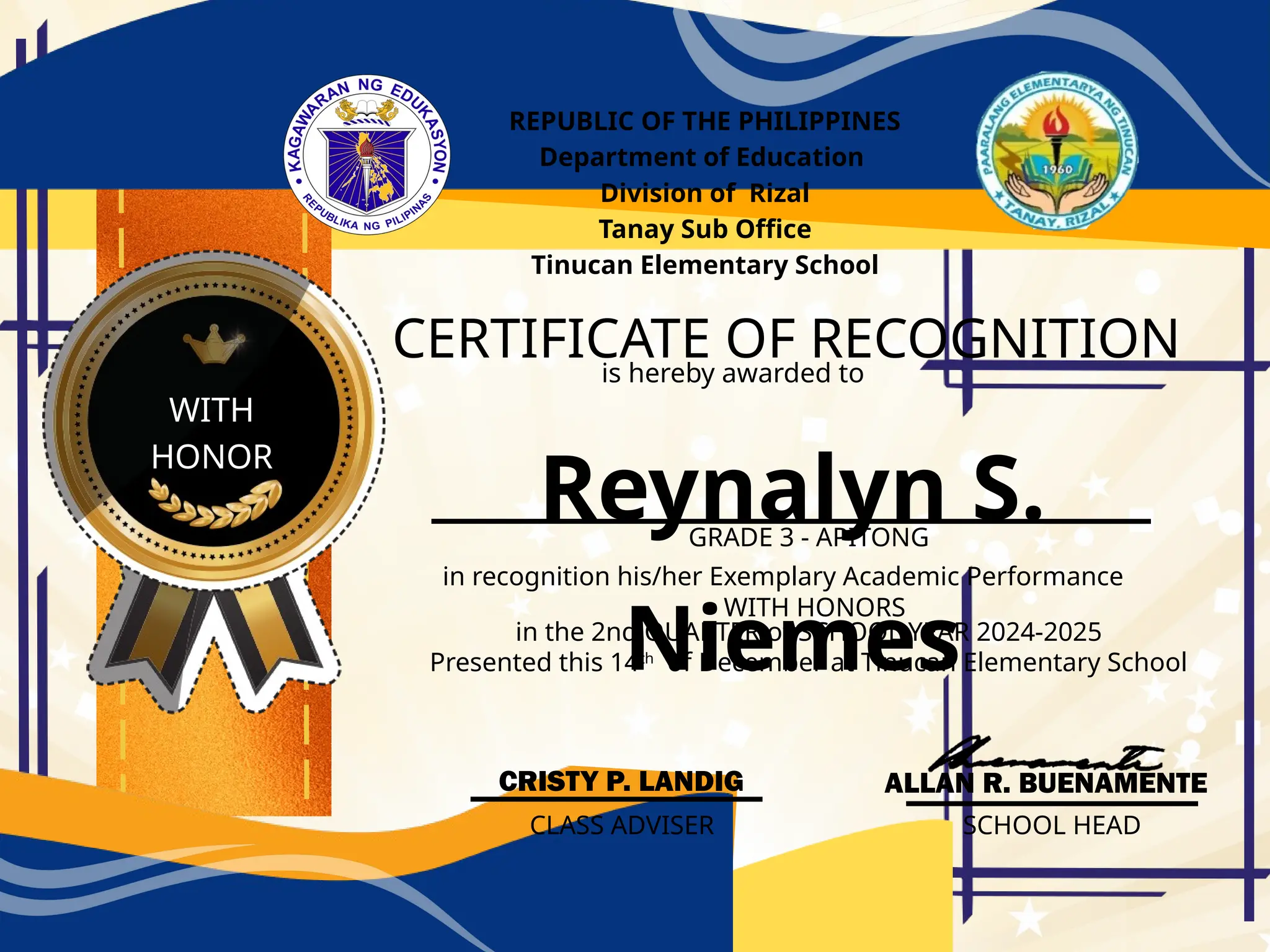 2nd quarter Certificate-of-Recognition.pptx