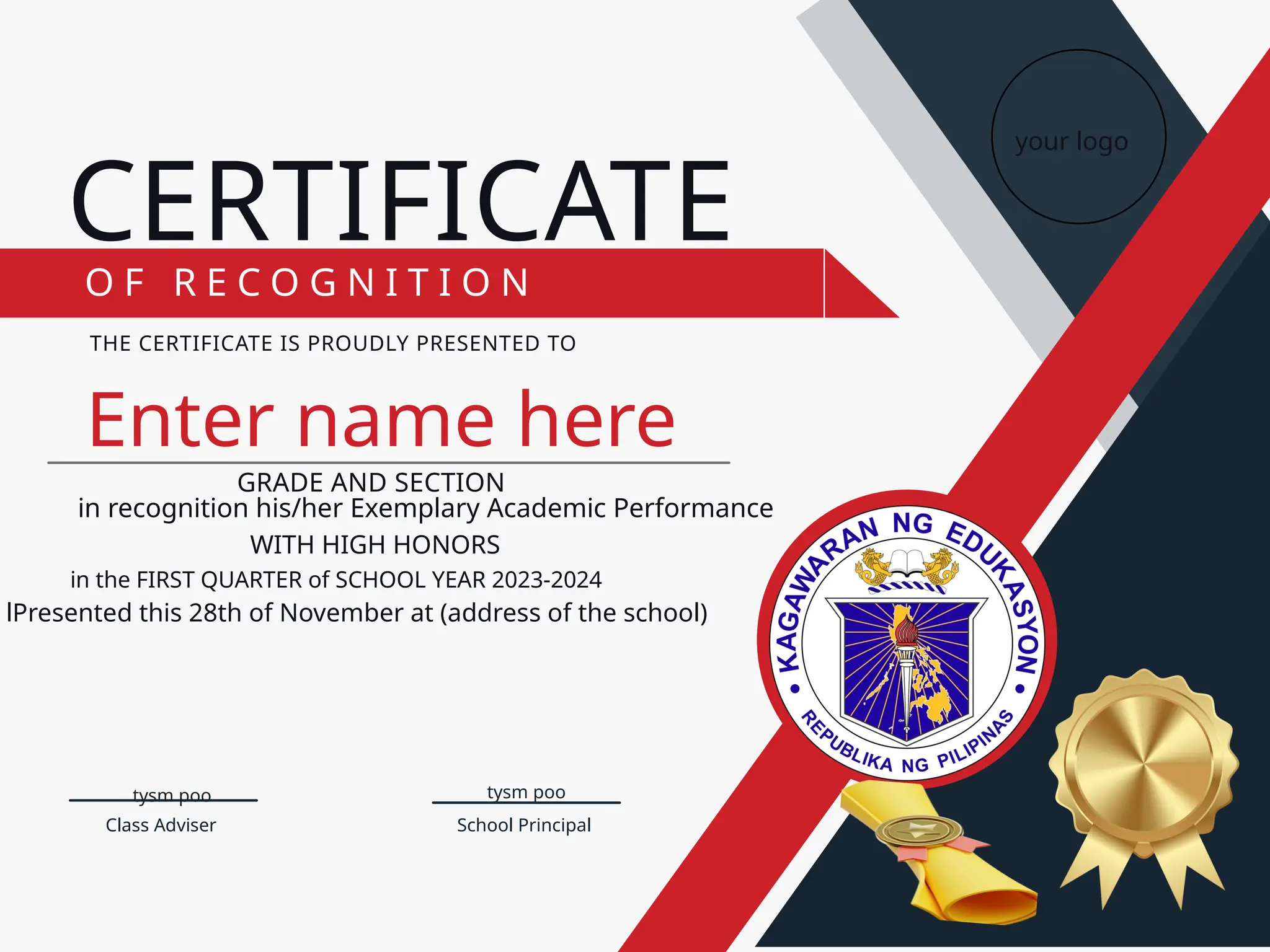 2nd quarter Certificate-of-Recognition.pptx