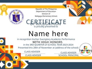 2nd quarter Certificate-of-Recognition.pptx