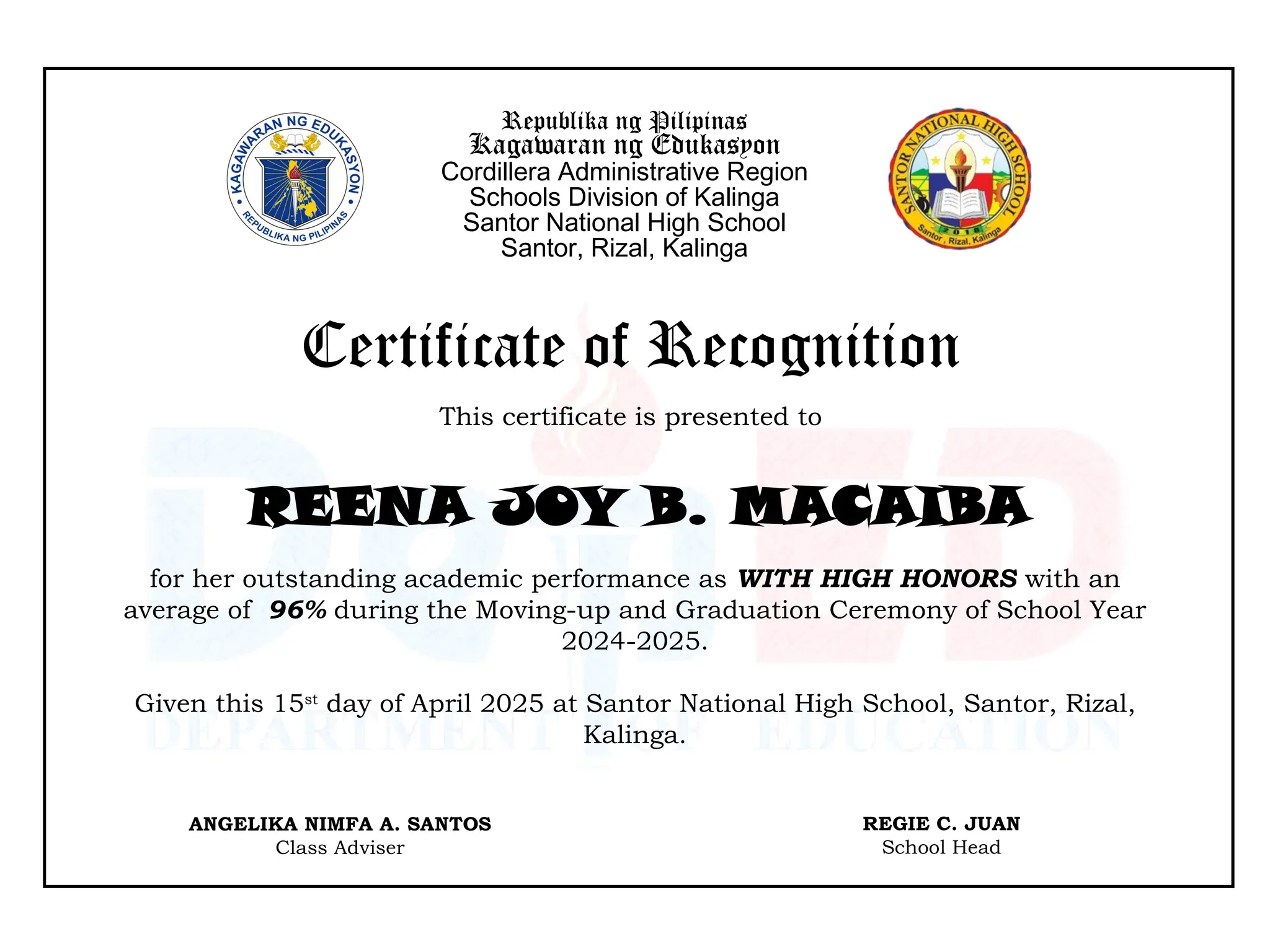 sample Certificate-of-Recognition deped.pptx
