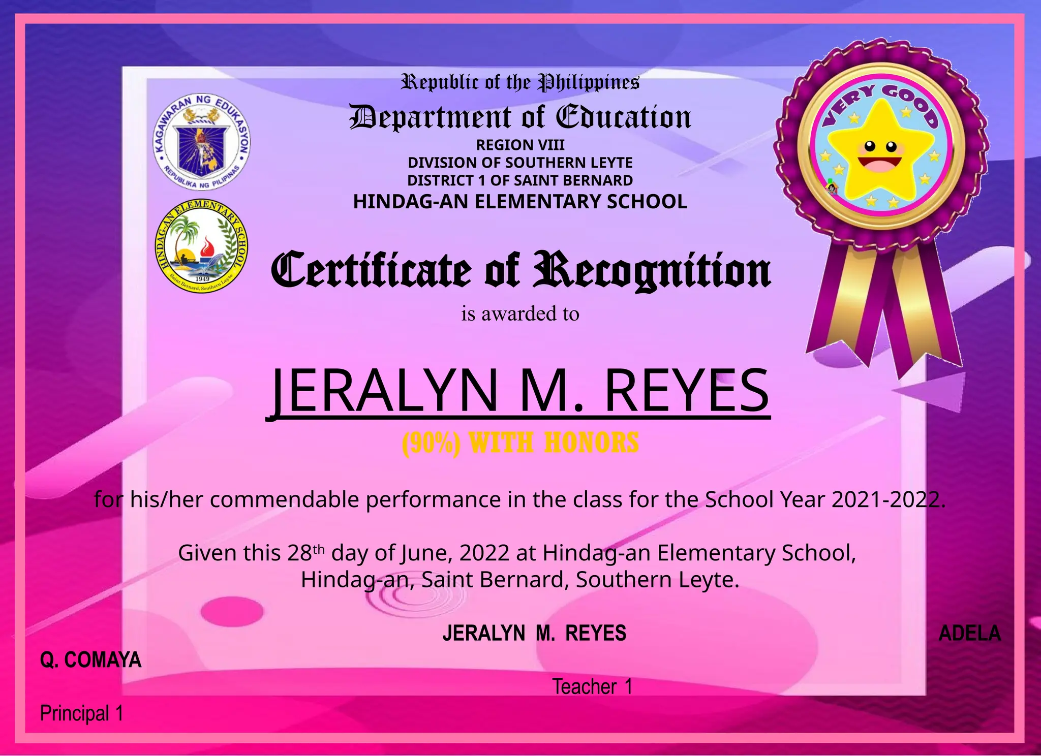 Certificate templates for recognition powepoint | PPTX