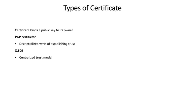 digital certificate - types and formats | PPTX