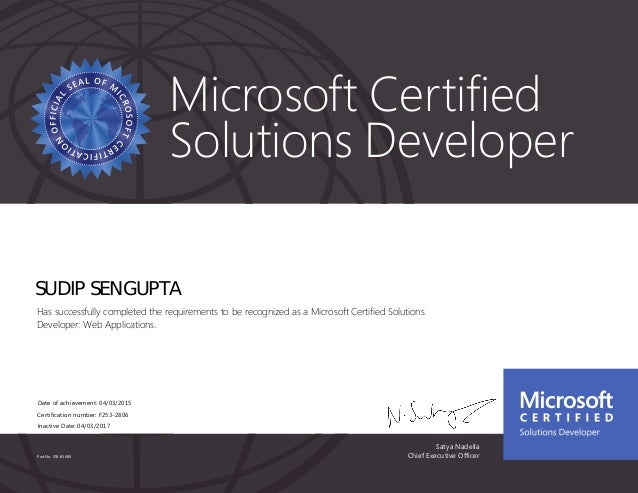 MCSD in Web Application