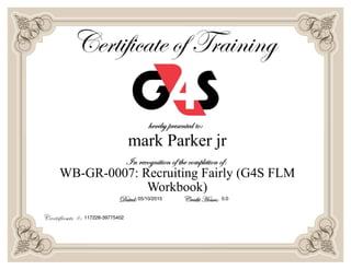 Wb-Gr-0011 Recruiting Fairly ( G4S Flm Workbook ) | PDF