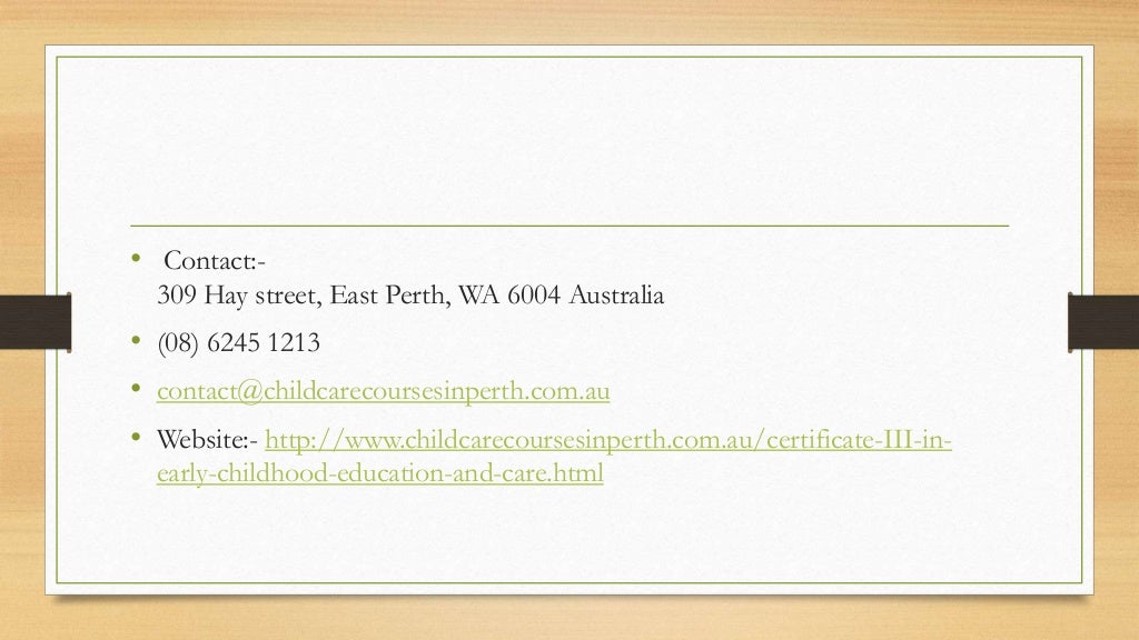 Certificate 3 In Childcare Perth certificate-3-in-childcare-perth