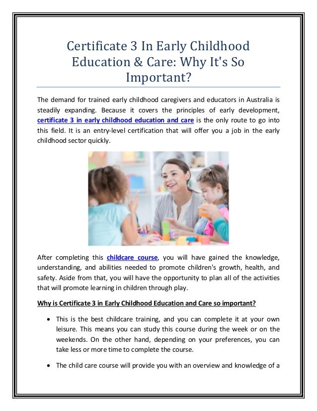 Certificate 3 In Early Childhood Education pdf certificate-3-in-early-childhood-education-pdf