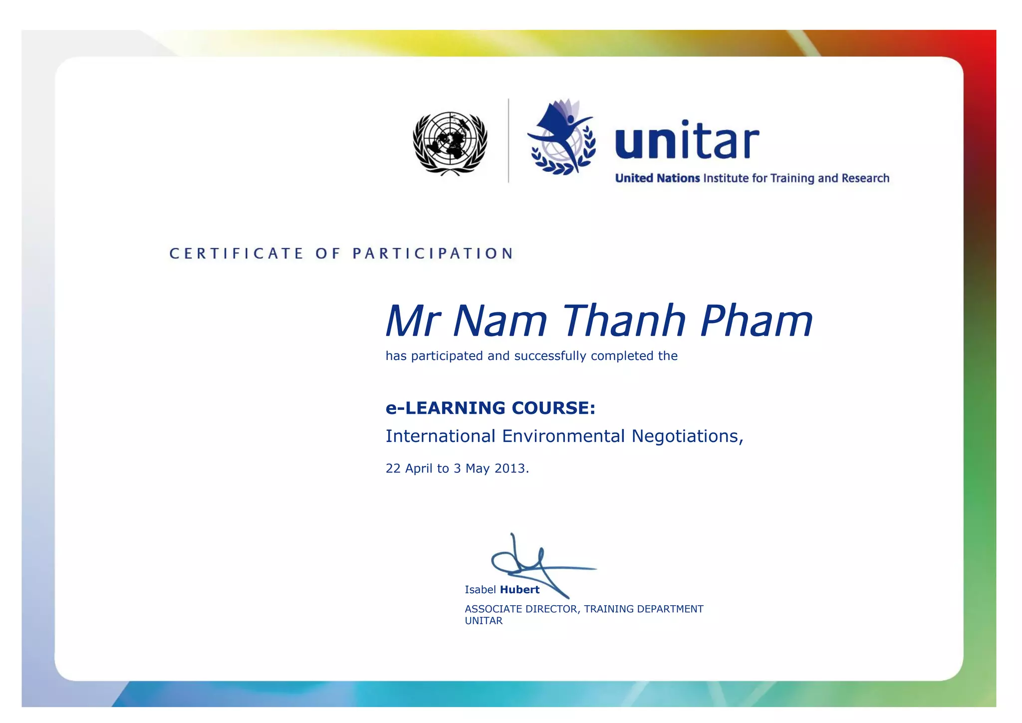 Certificate 4 nam thanh pham | PPT | Free Download