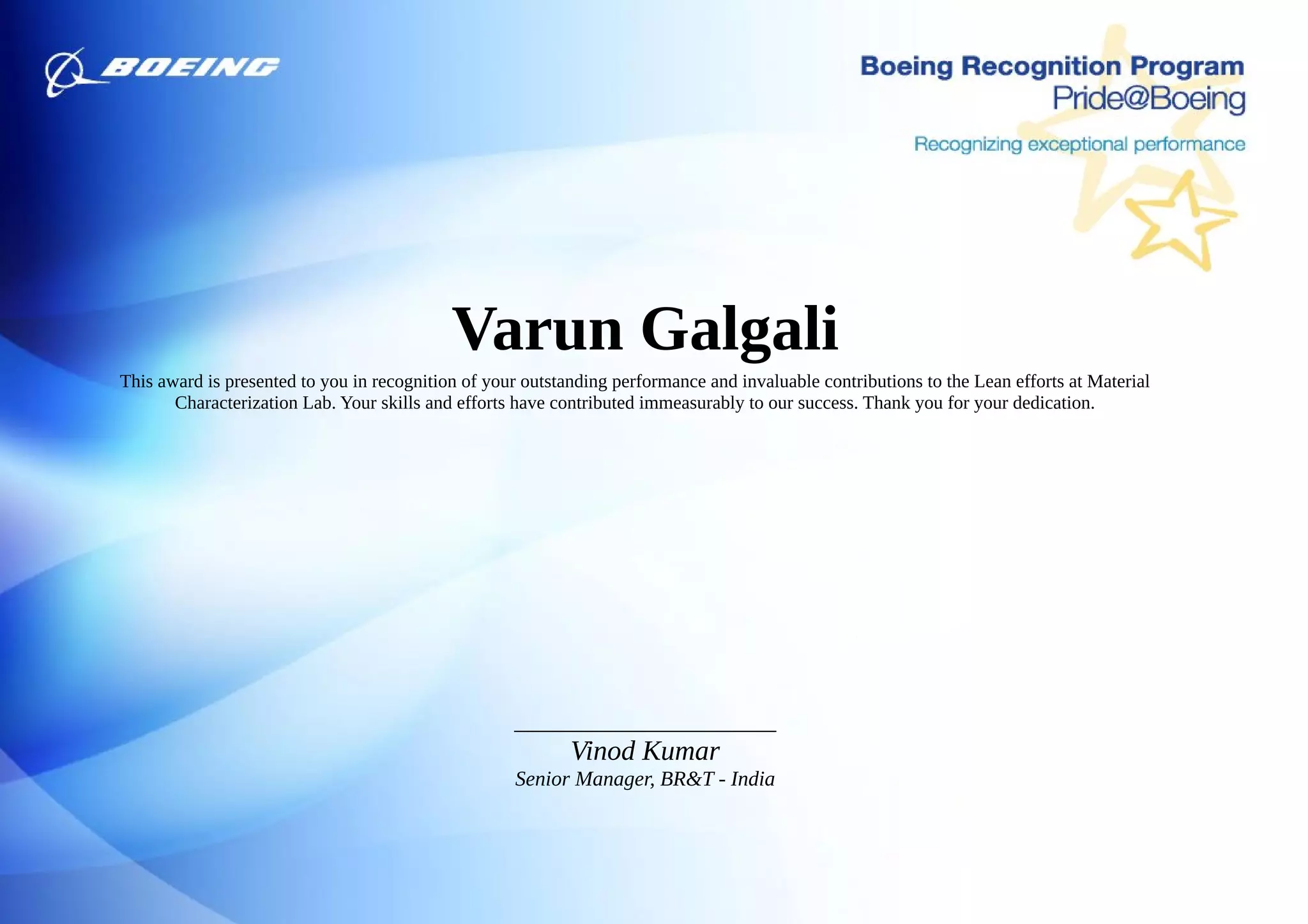 Pride @ Boeing - LEAN Implementation | PPT