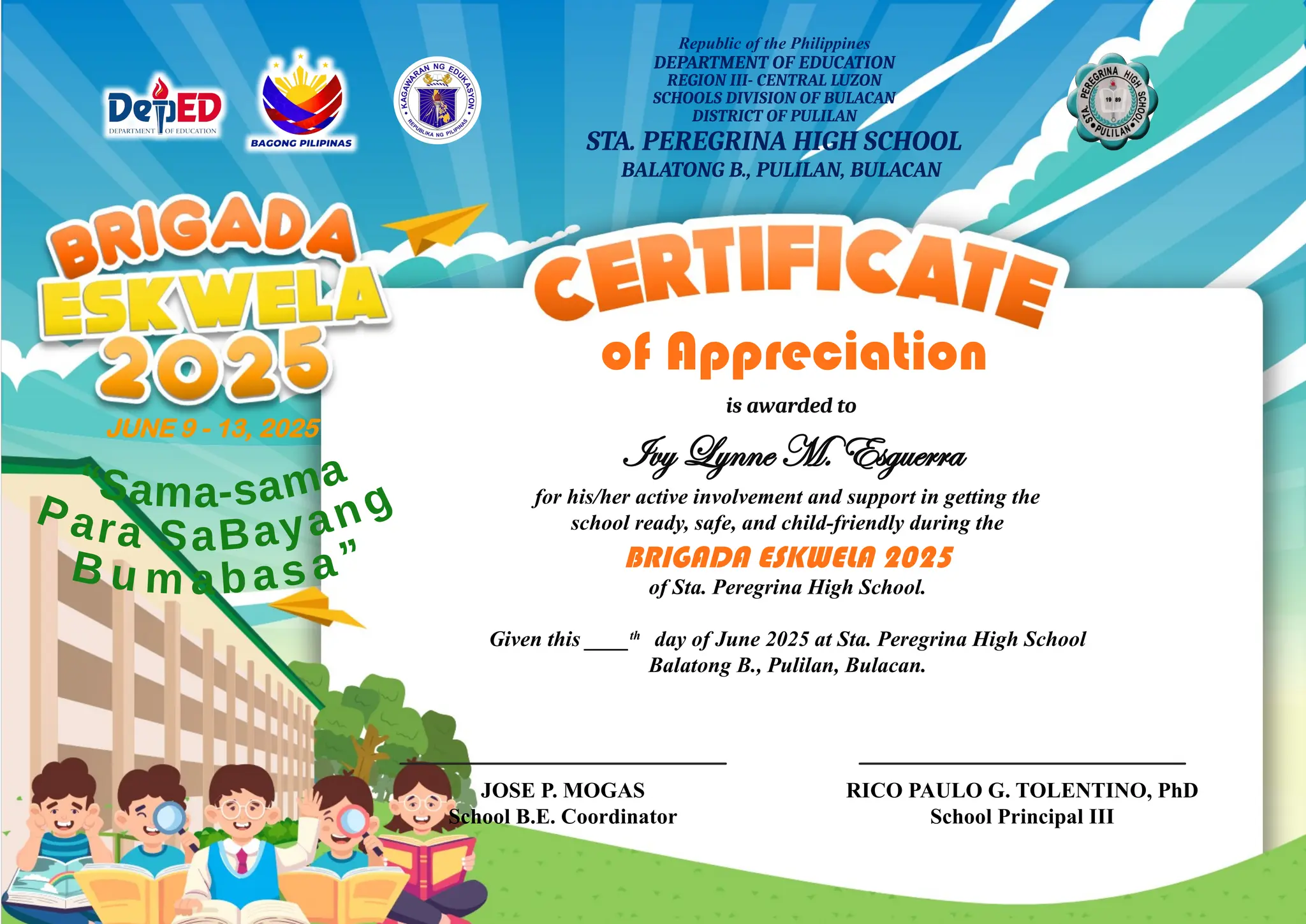 CERTIFICATE and DONATION RECEIPT BRIGADA ESKWELA 25.pptx