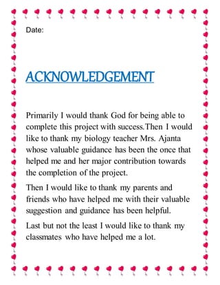 Biology Investigatory Project | DOCX