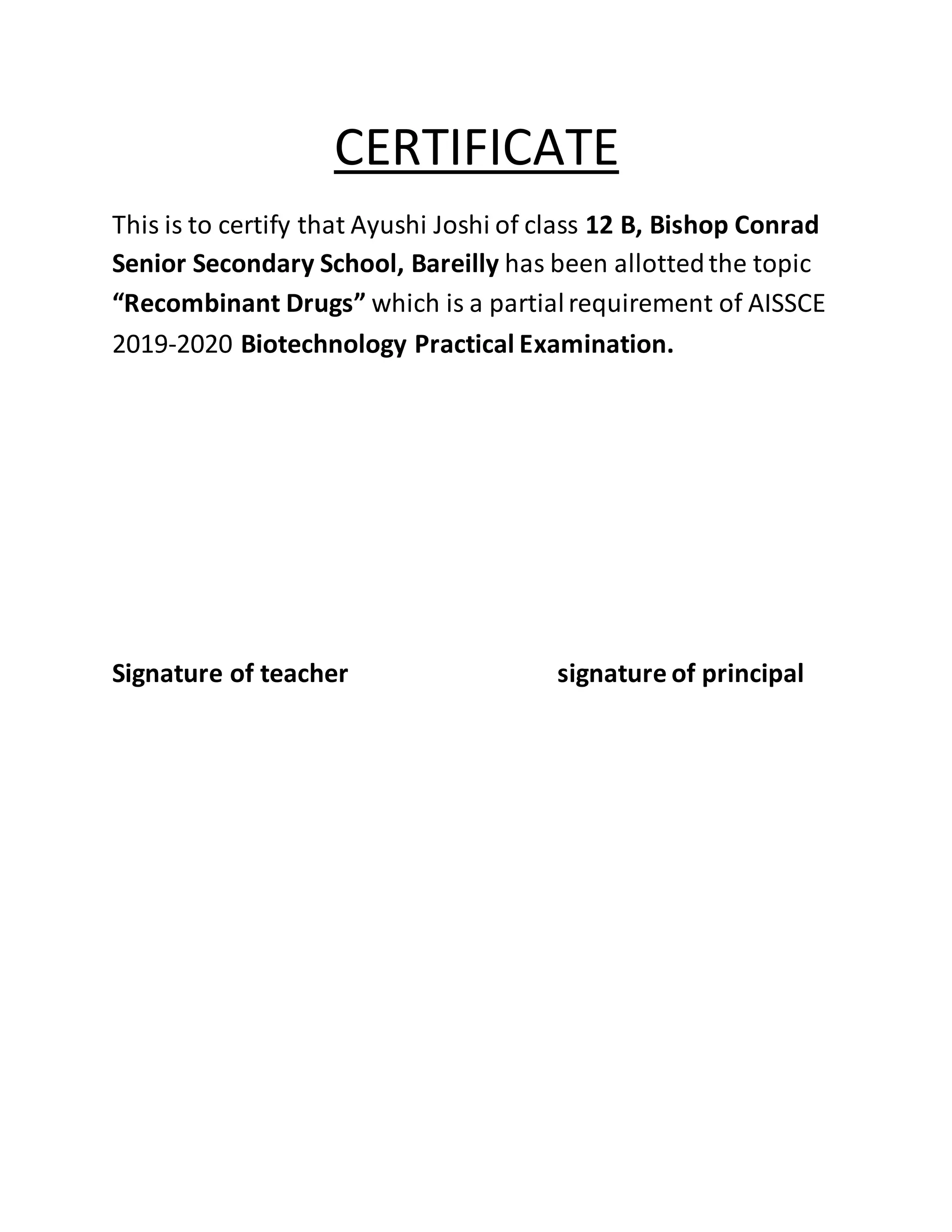 CERTIFICATE biotech.docx | Free Download