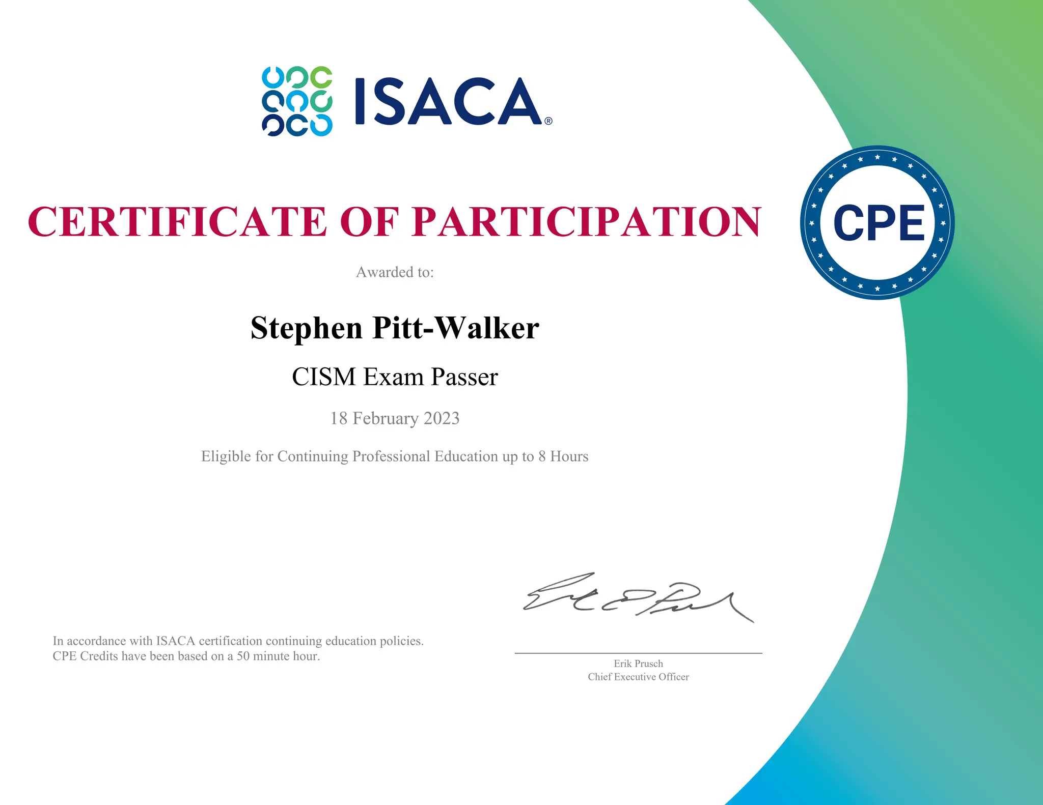 CISM - Certified Information Security Manager | PDF