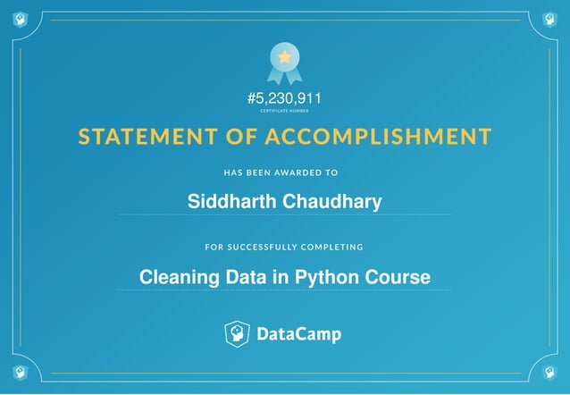 Certificate cleaning data in python | PDF