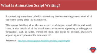Certificate course in animation script writing | PPT