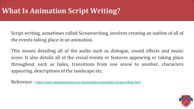 Certificate course in animation script writing | PPT