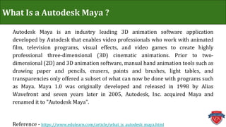 Certificate course in autodesk maya | PPTX