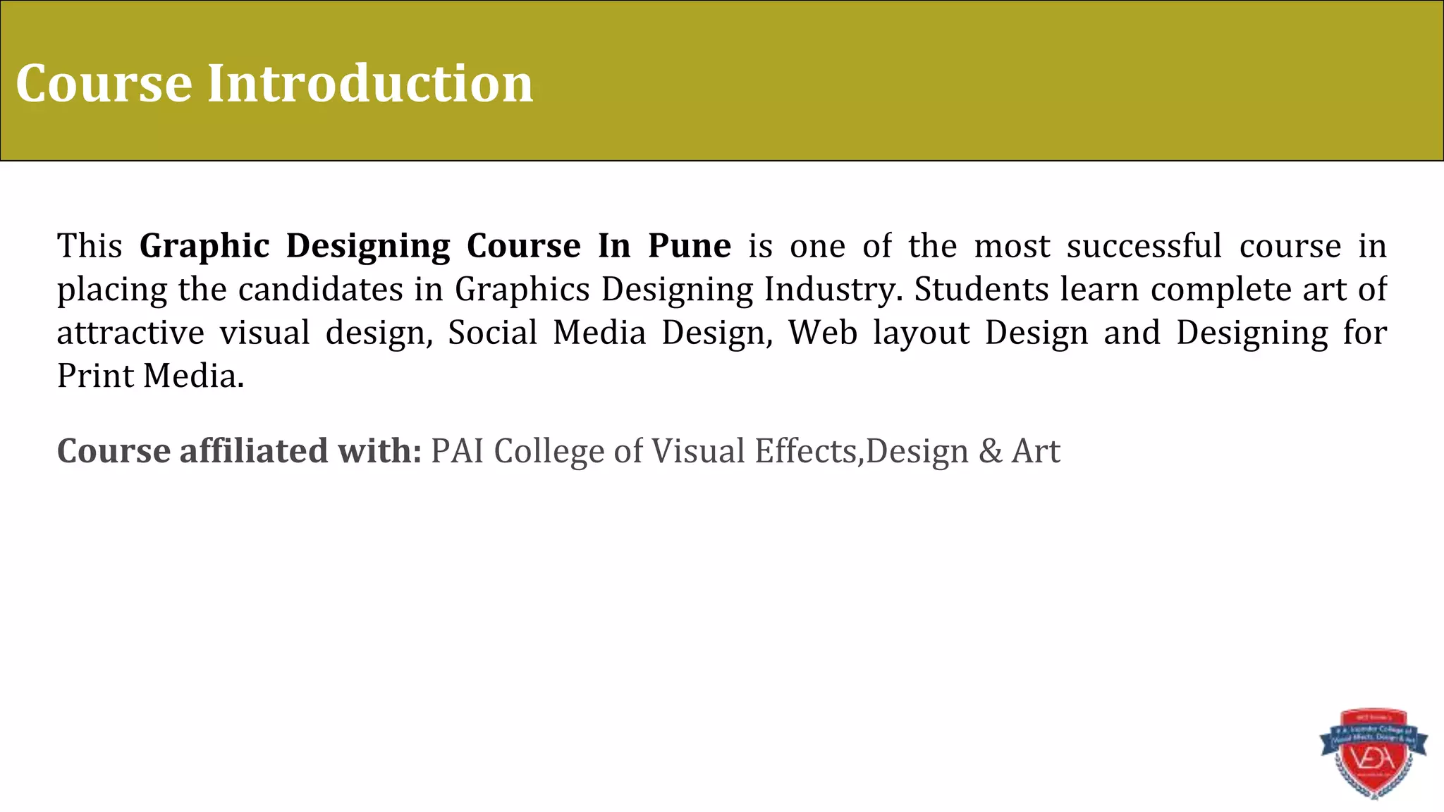 Certificate course in graphic designing | PPT