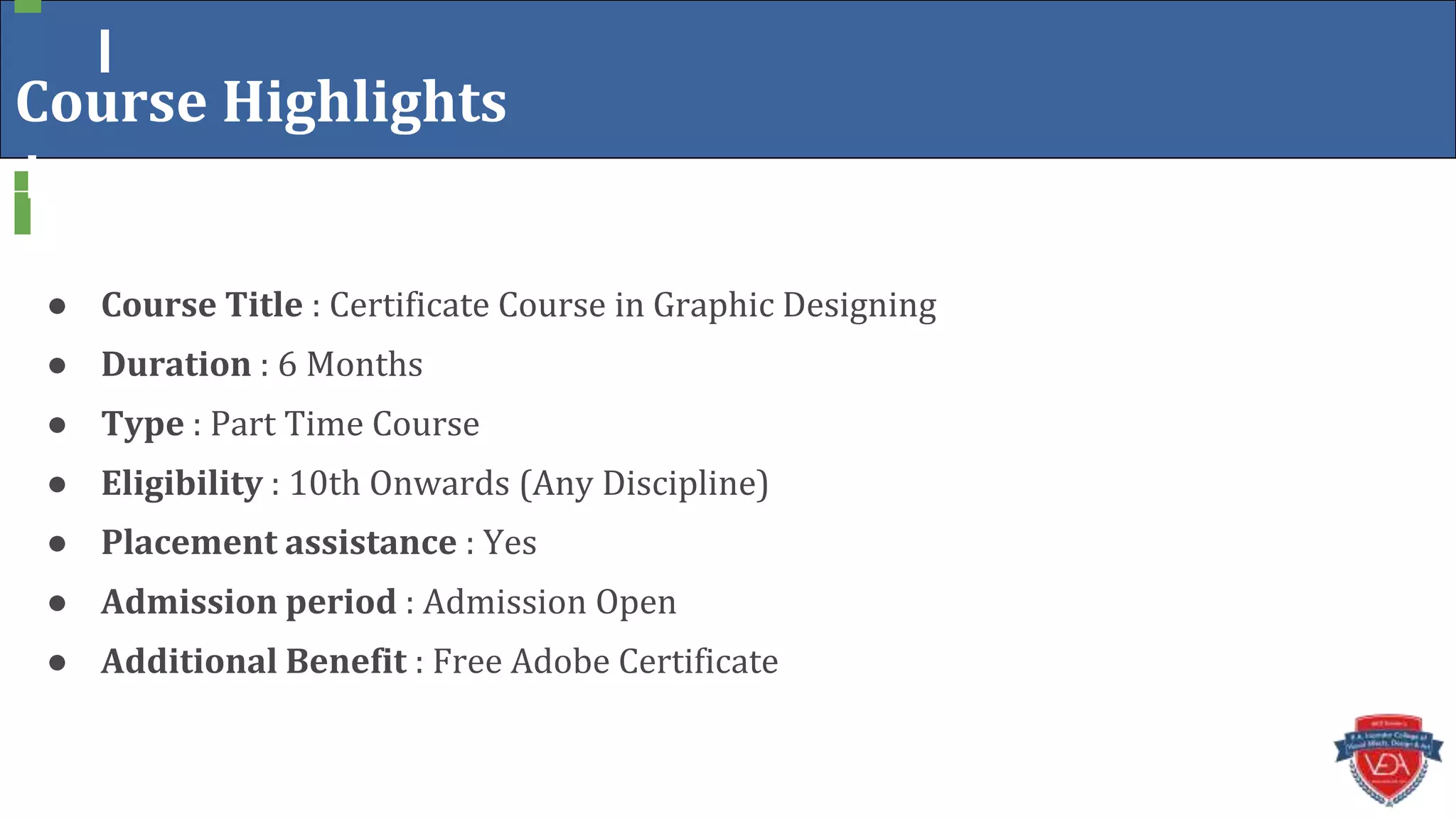 Certificate course in graphic designing | PPT