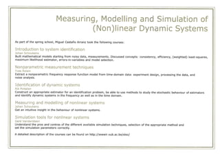 Certificate course non linearsystems | PPT