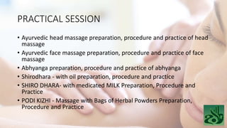 Ayurveda massage videos | AyurvedaSchool | PPTX