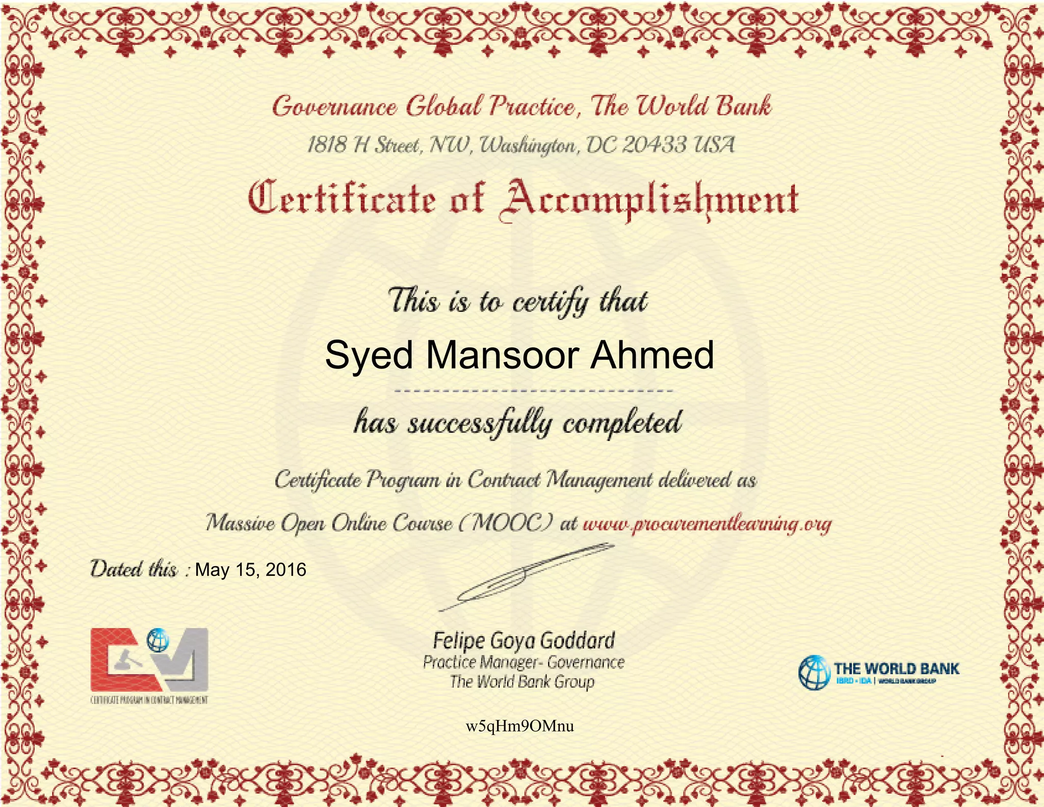 Certificate CPCM | PDF