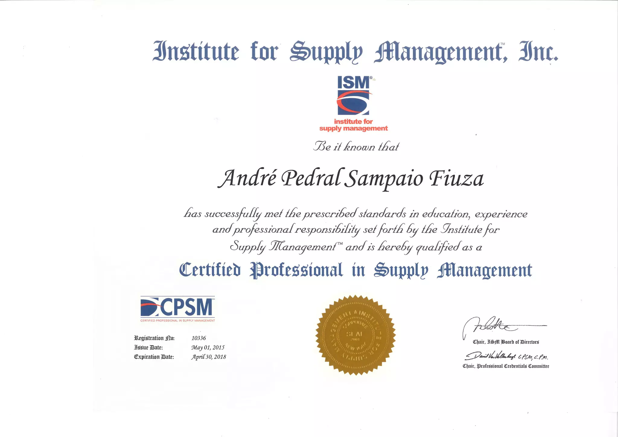 Certified Professional in Supply Management® (CPSM®) | PDF