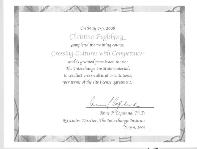 Certificate Crossing Cultures With Competence[1] | PDF