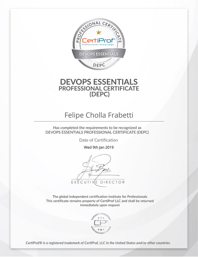 DevOps Essential Professional Certificate - DEPC | PDF | Computer Software and Applications ...