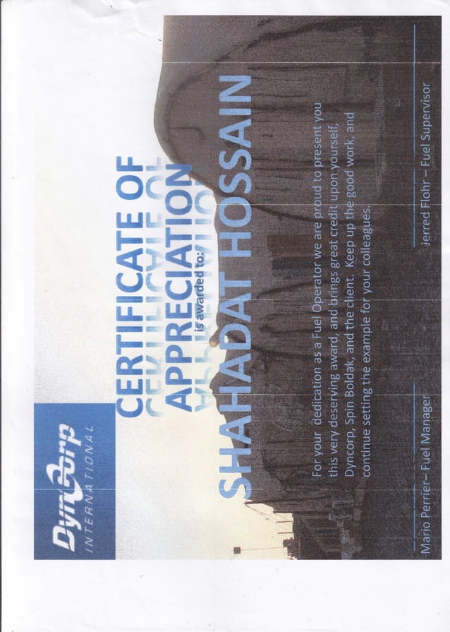 Certificate dyncorp | PDF
