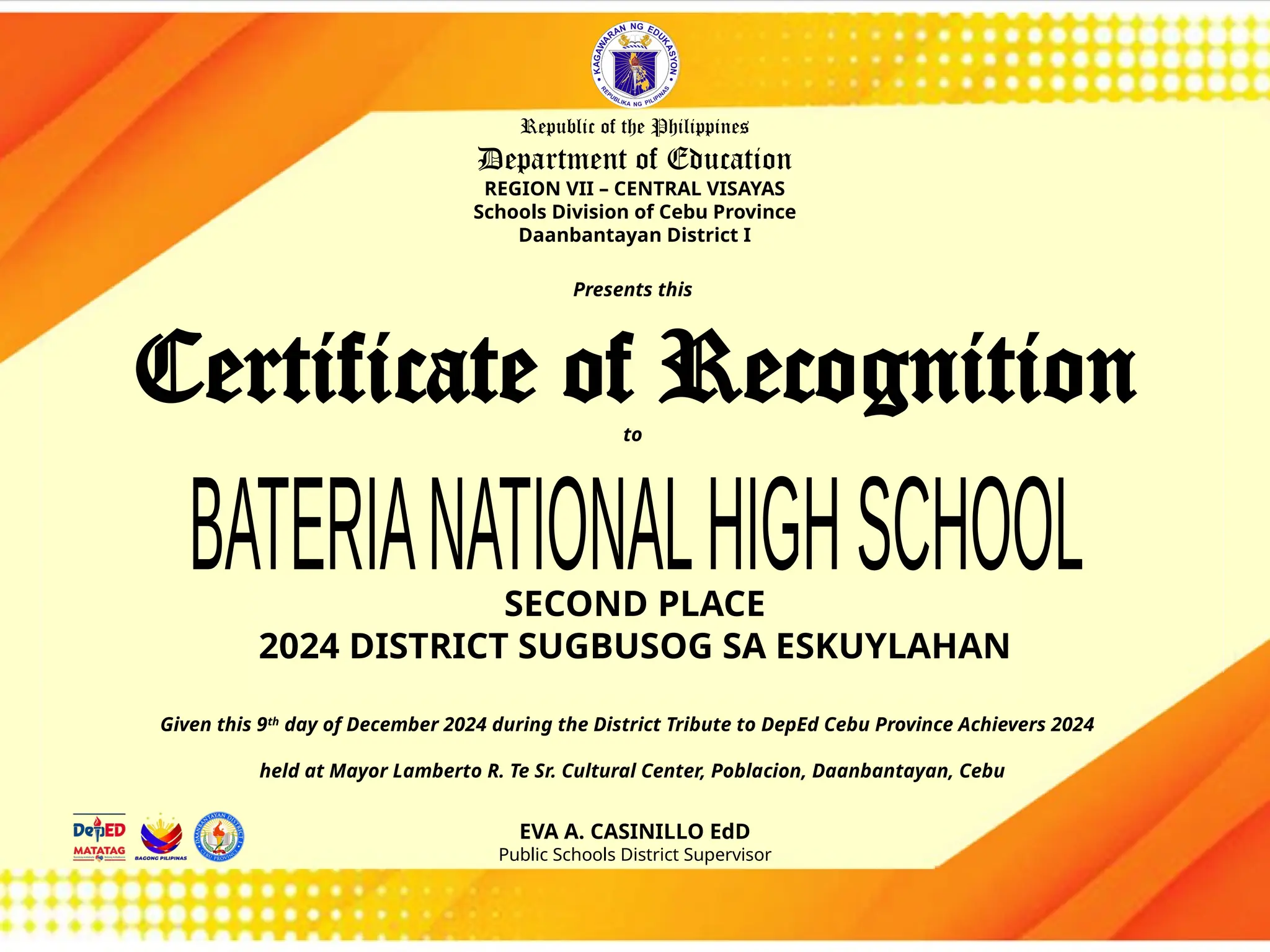 CERTIFICATE FOR PAG-ILA powerpoint files | PPT