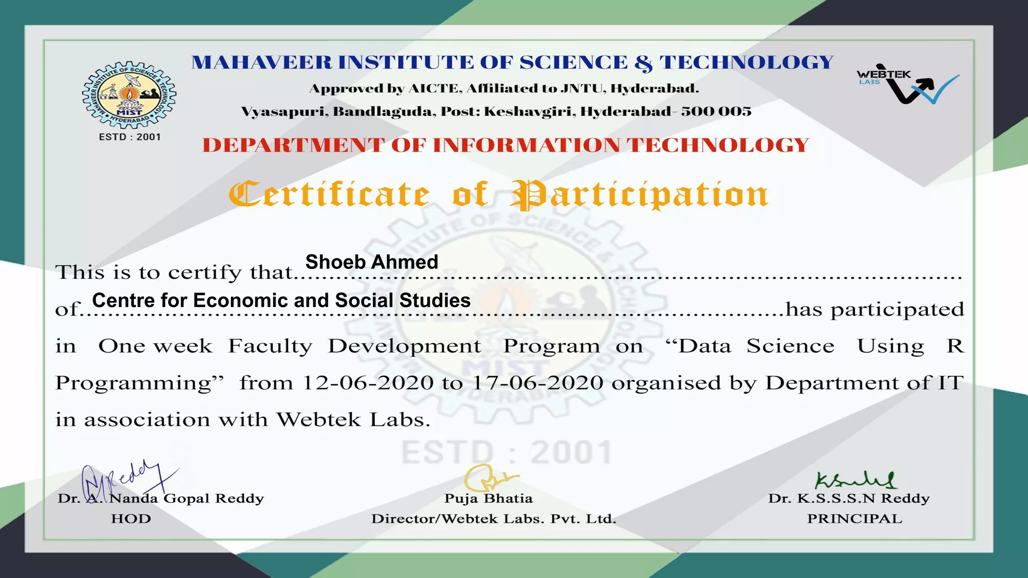 Data Science Using R programme | PPT Data Science Using R programme | PPT
