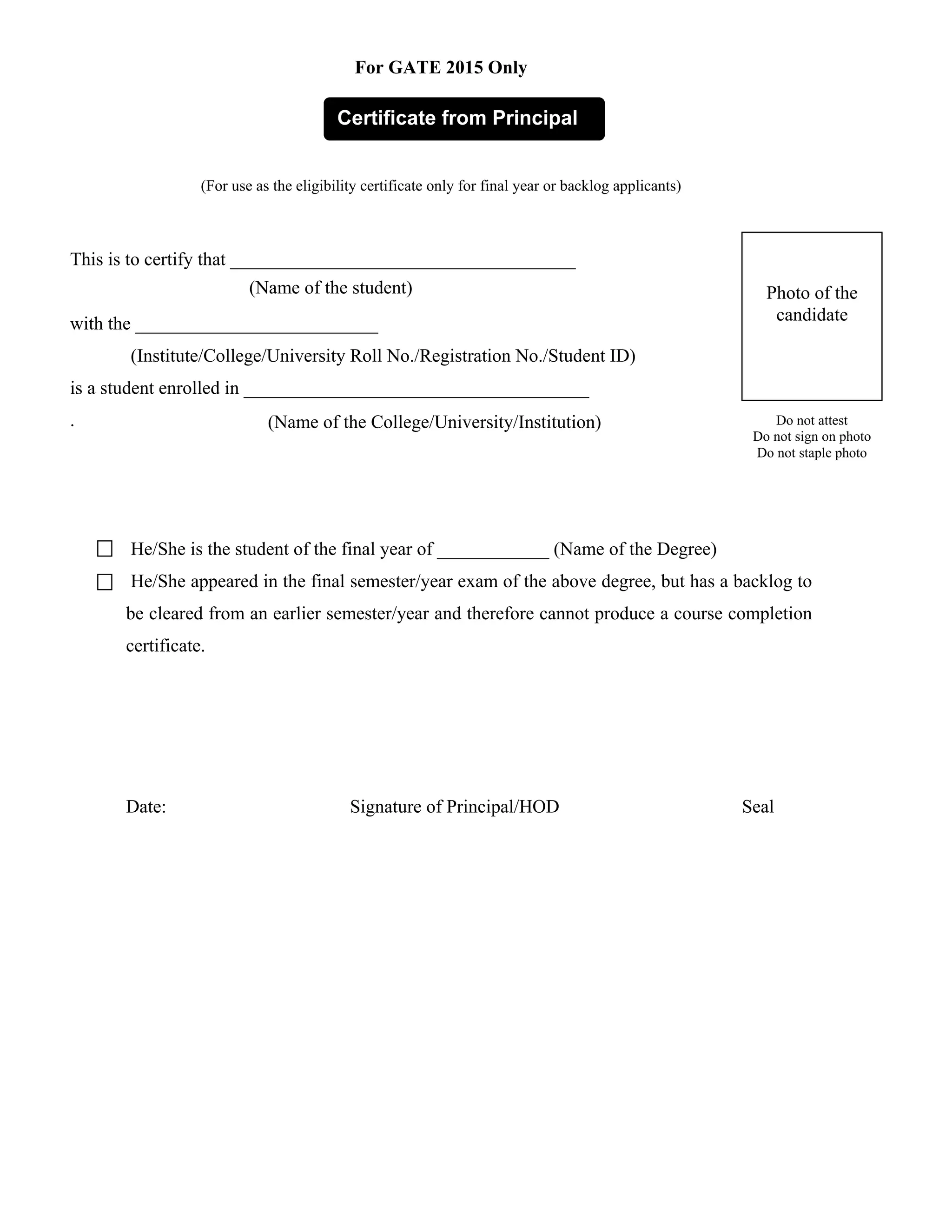 Certificate fromprincipal | PDF