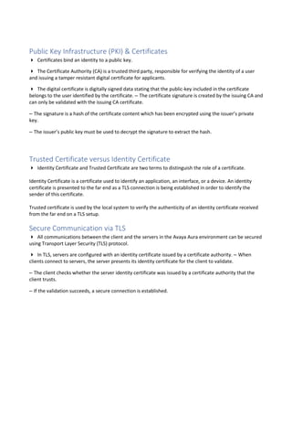 Certificate fundamental from avaya smgr perspective | PDF