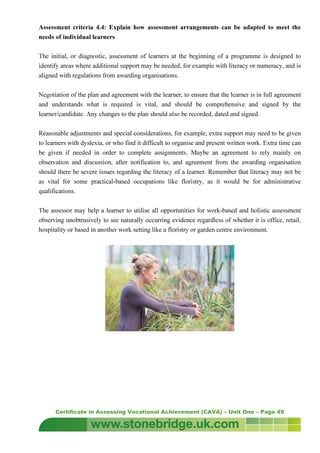 Certificate in assessing vocational acheivement textbook print | PDF