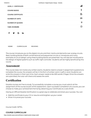Certificate in Digital System Design - Edukite | PDF