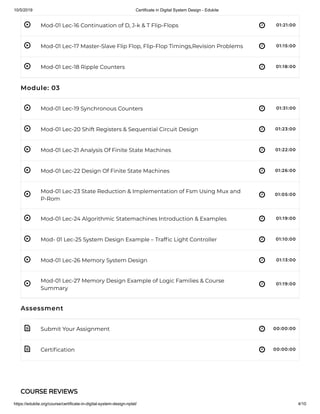 Certificate in Digital System Design - Edukite | PDF