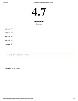 Certificate in Digital System Design - Edukite | PDF