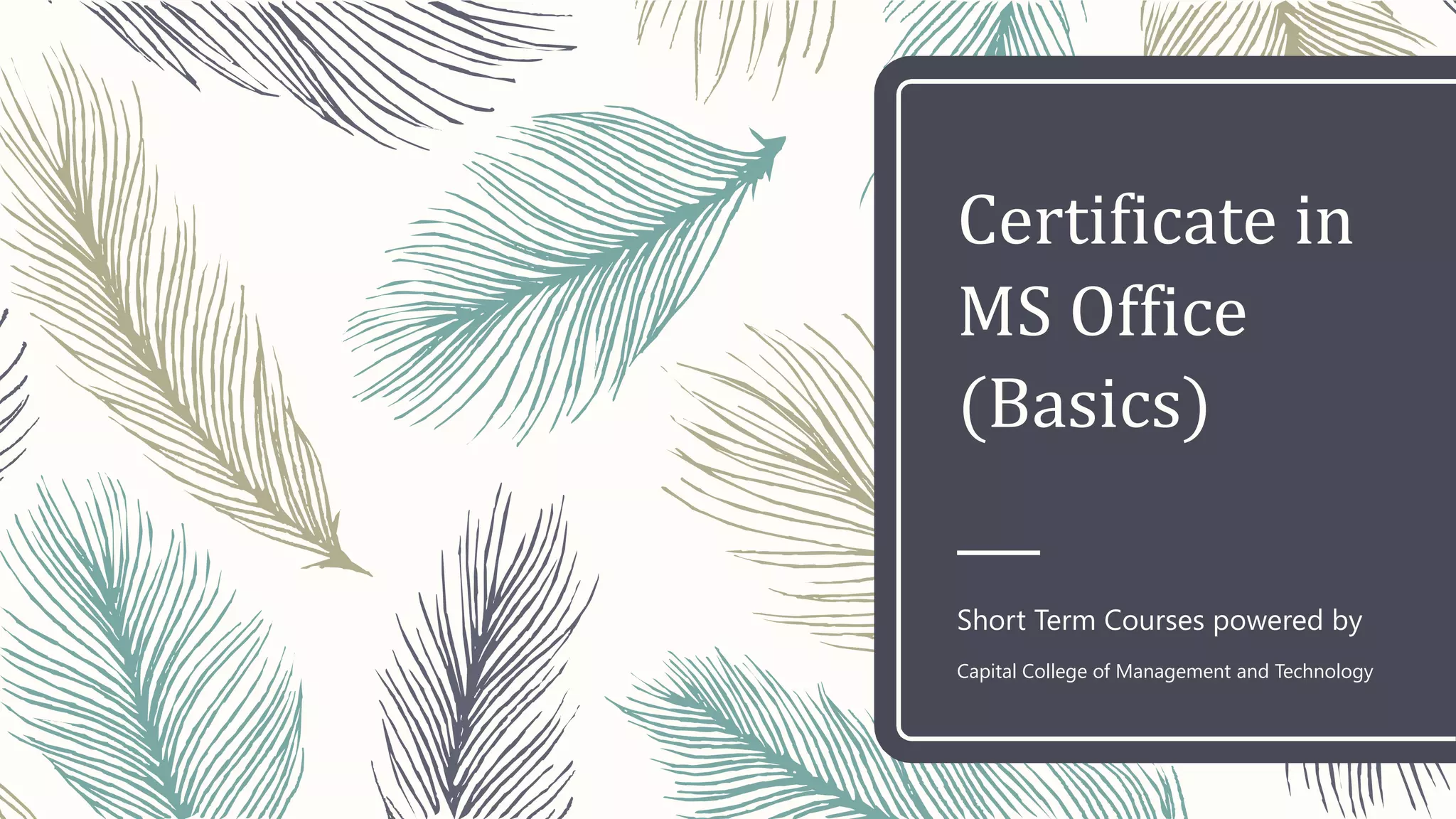 Certificate in MS Office | PPTX