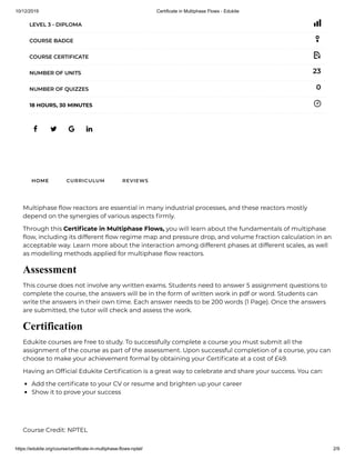 Certificate in Multiphase Flows - Edukite | PDF