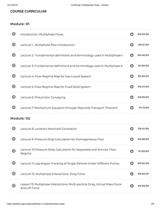 Certificate in Multiphase Flows - Edukite | PDF