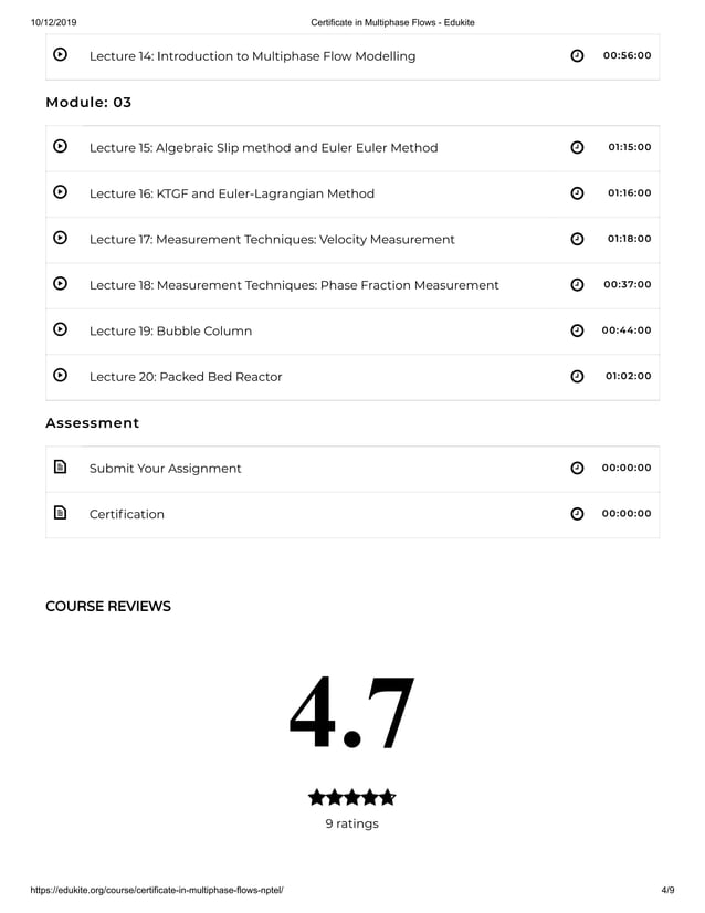 Certificate in Multiphase Flows - Edukite | PDF