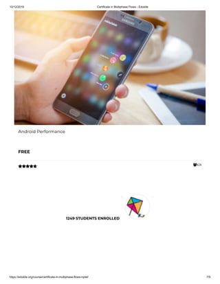 Certificate in Multiphase Flows - Edukite | PDF