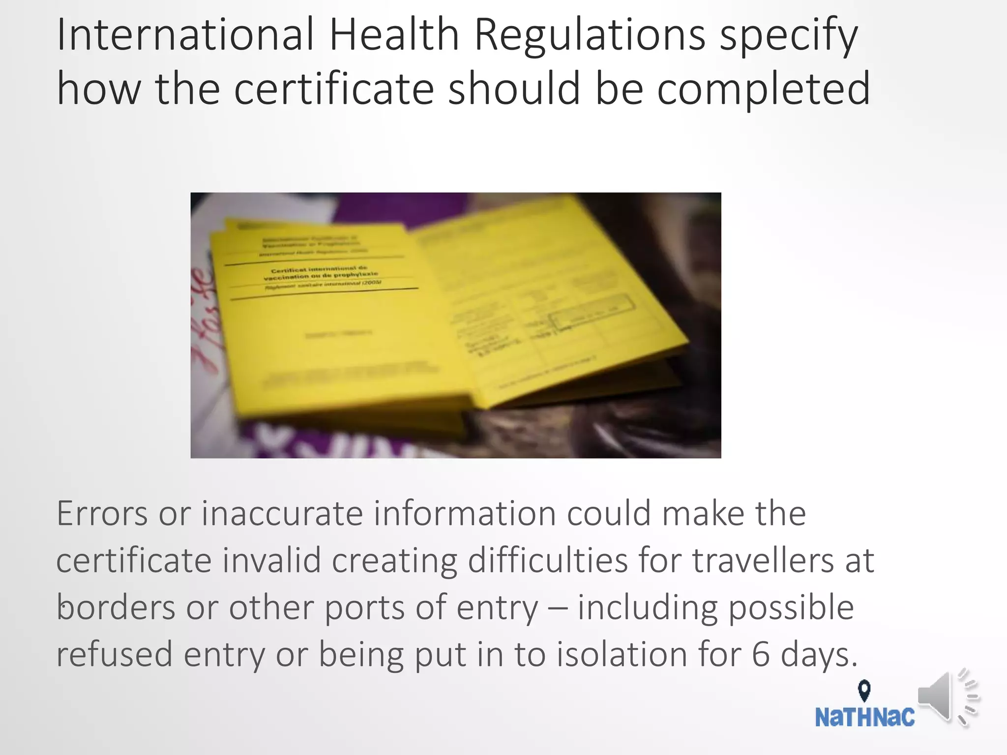 NaTHNaC education- how to complete ICVPs for health professionals | PPTX