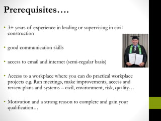 Certificate IV in Civil Construction Supervision | PPTX