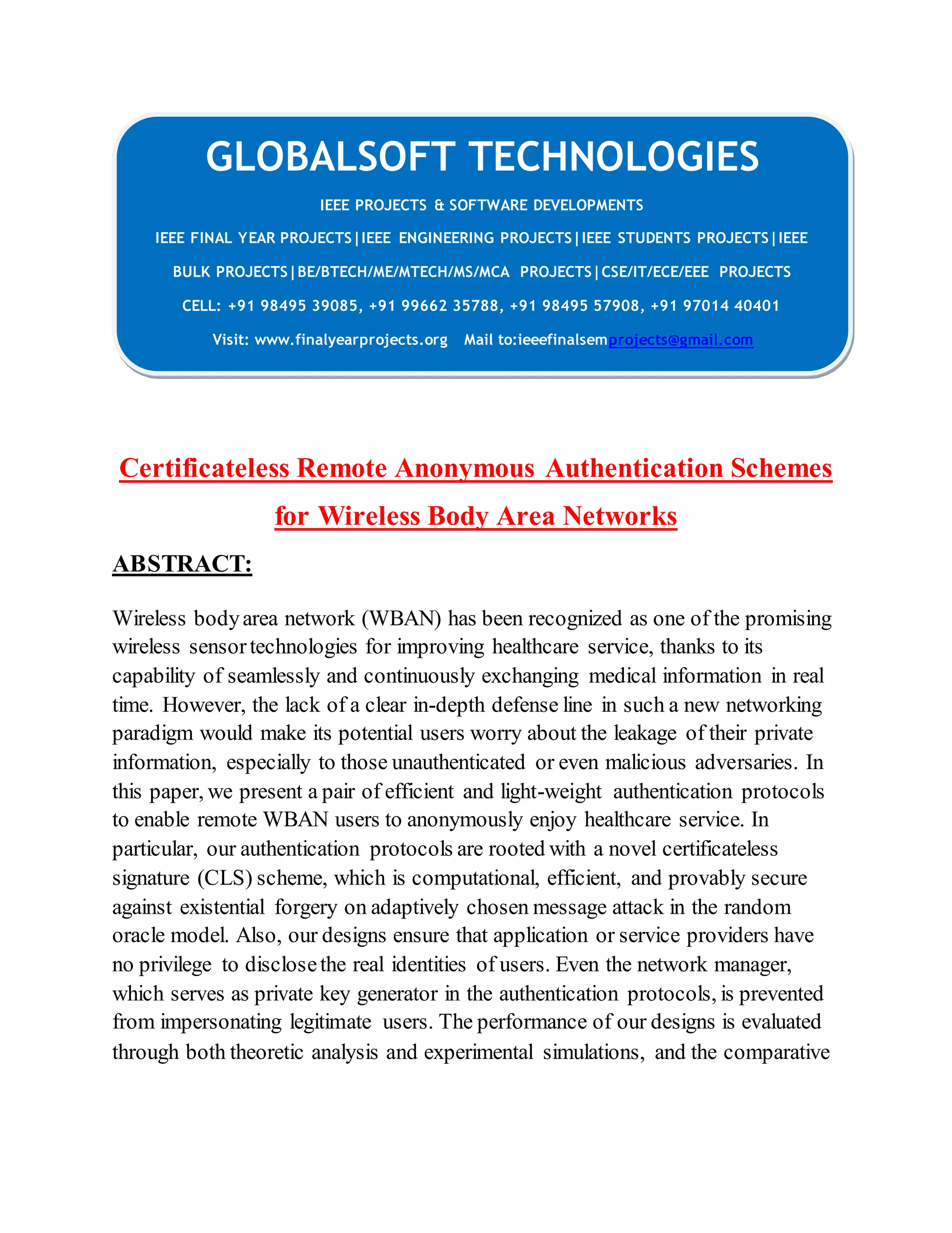 Ieee 2014 Ns2 Networking Projects Certificateless Remote Anonymous